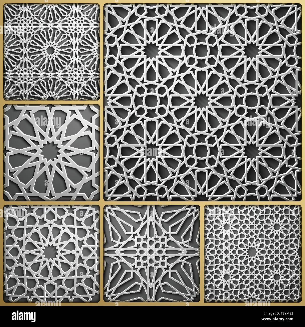 Islamic ornament vector , persian motiff . 3d ramadan islamic round ...