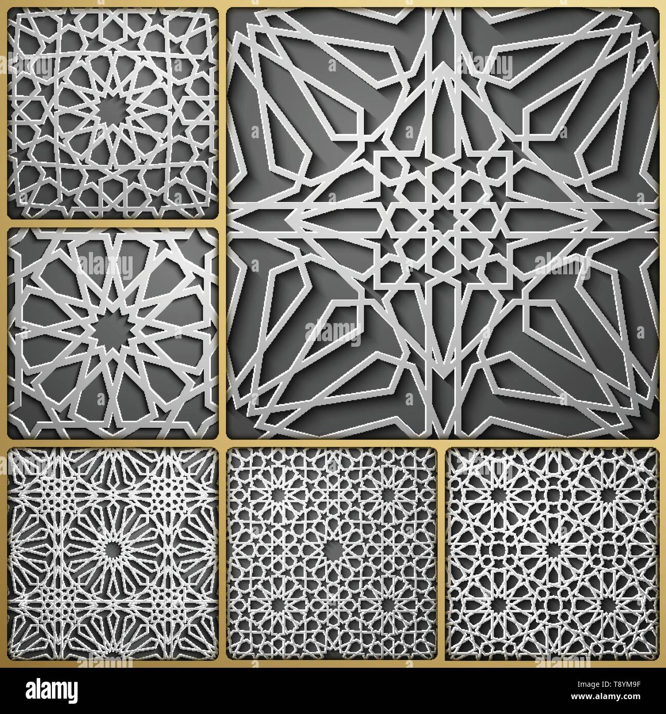 Islamic ornament vector , persian motiff . 3d ramadan islamic round ...