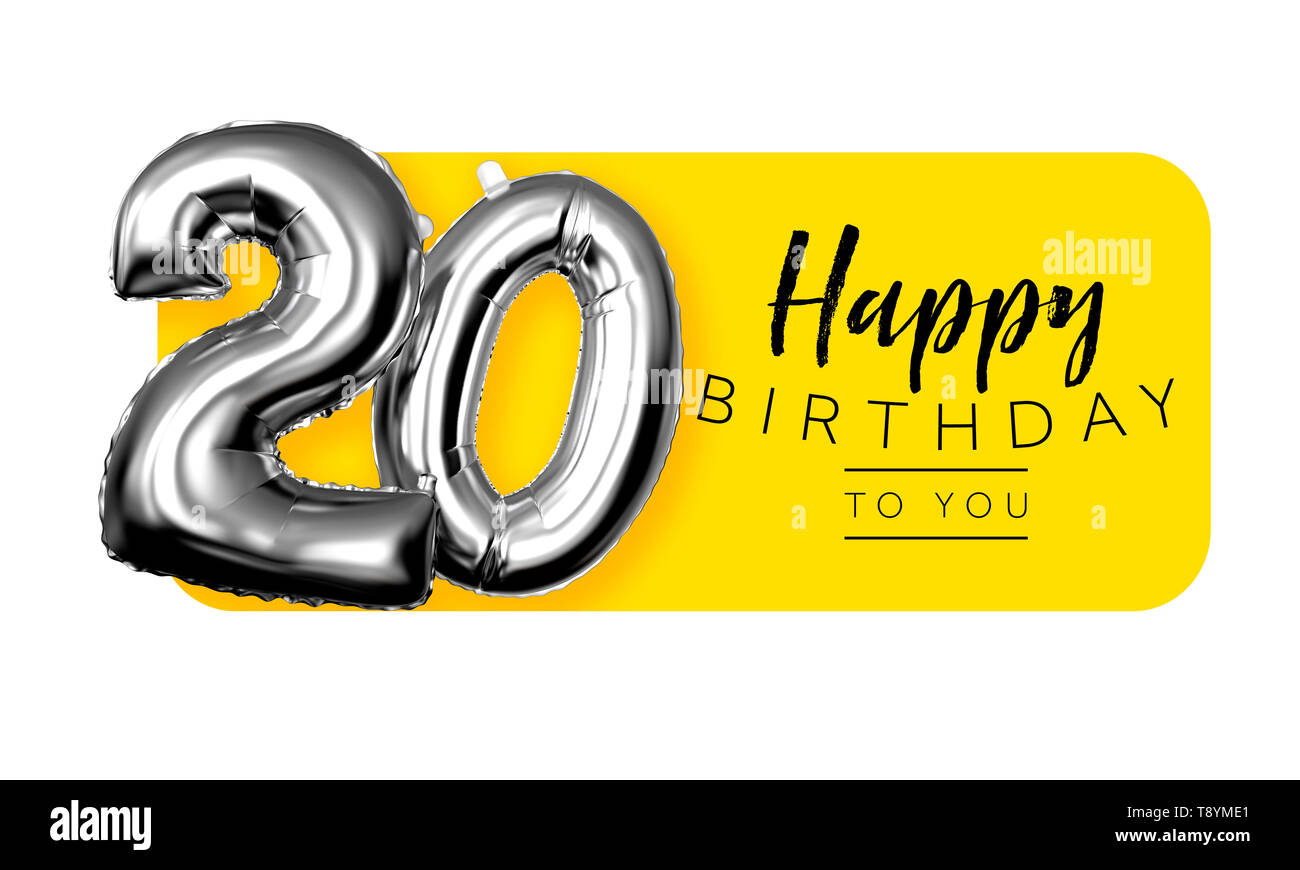 Happy Birthday Card 20th Birthday High Resolution Stock Photography and ...