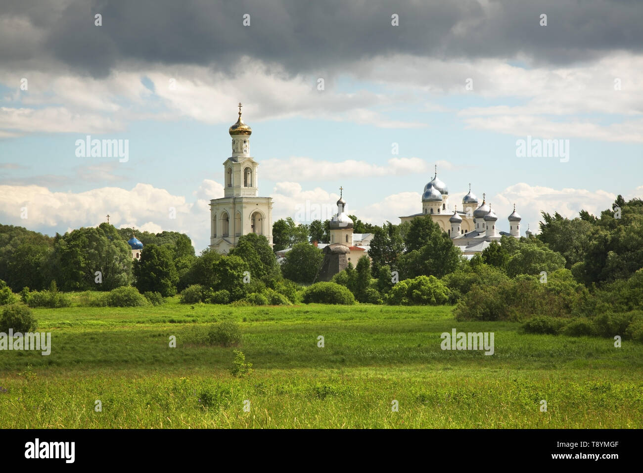 St. George's (Yuriev) Monastery in Novgorod the Great. Russia Stock ...