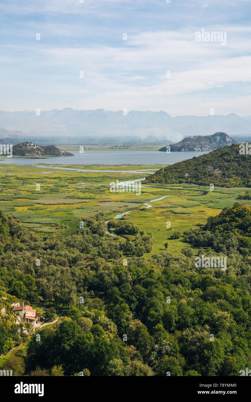 Lake Skadar — also called Lake Scutari, Lake Shkodër and Lake Shkodra — lies on the border of ...