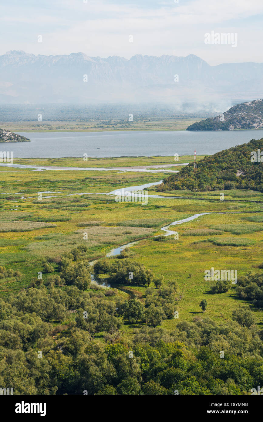 Lake Skadar — also called Lake Scutari, Lake Shkodër and Lake Shkodra — lies on the border of ...