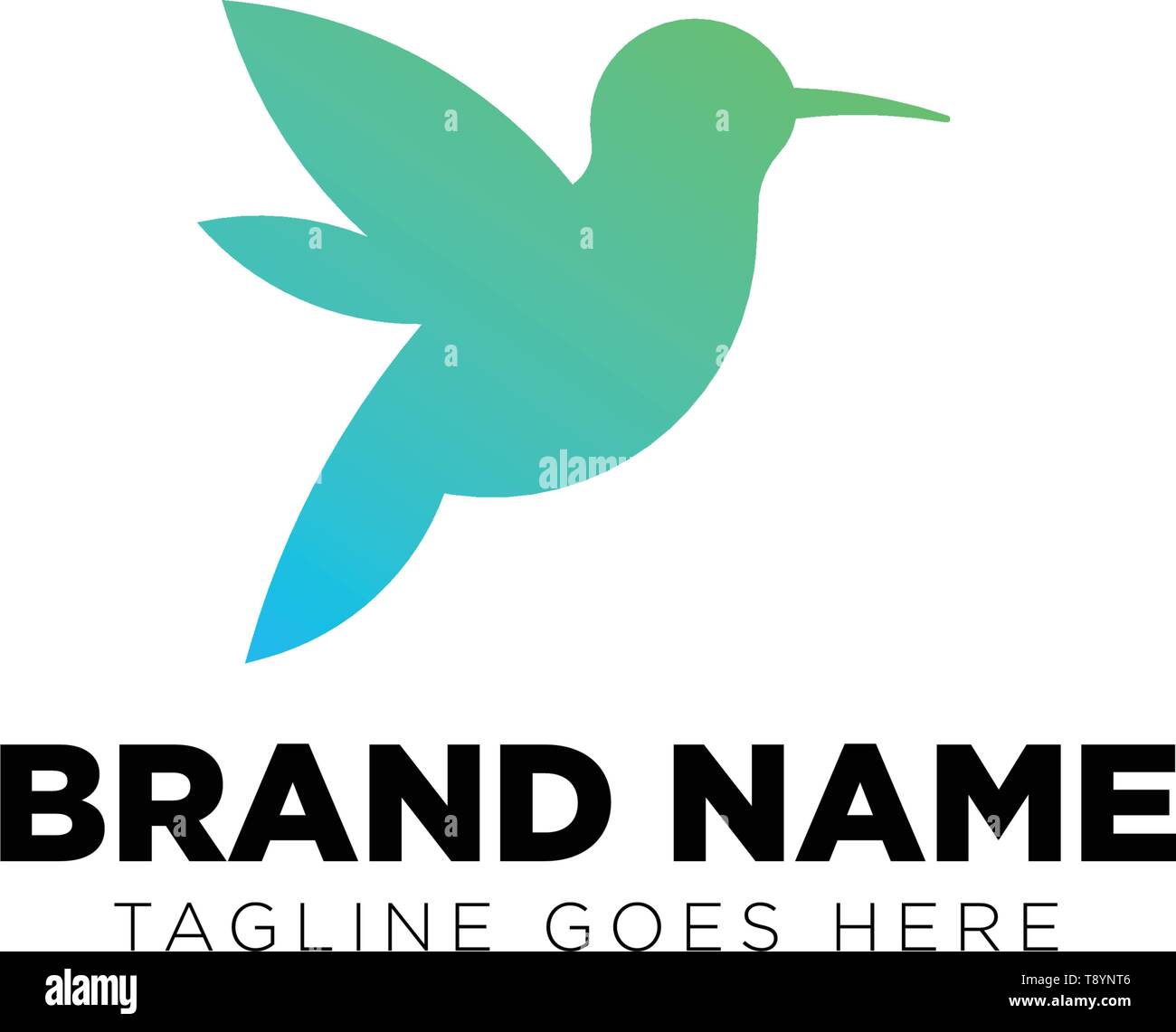 humming bird logo design template vector illustration icon element ...