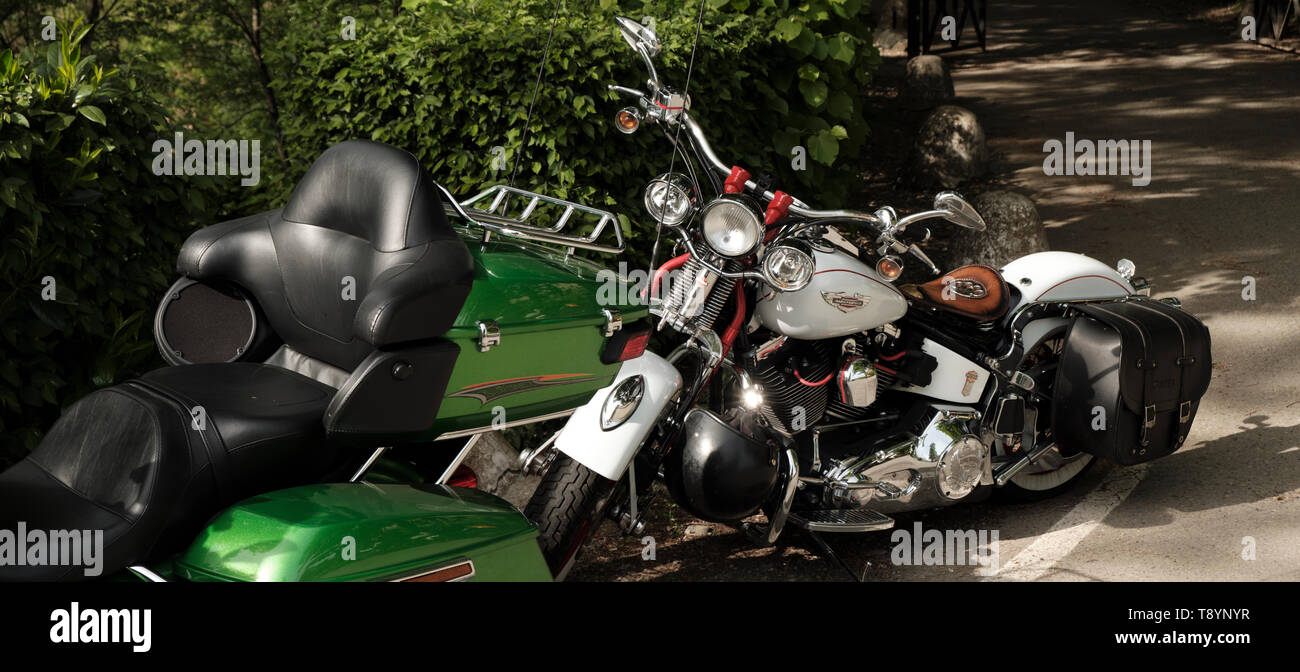 Harley-Davison custom motorbike rider - April Piacenza Italy 2019 Stock ...