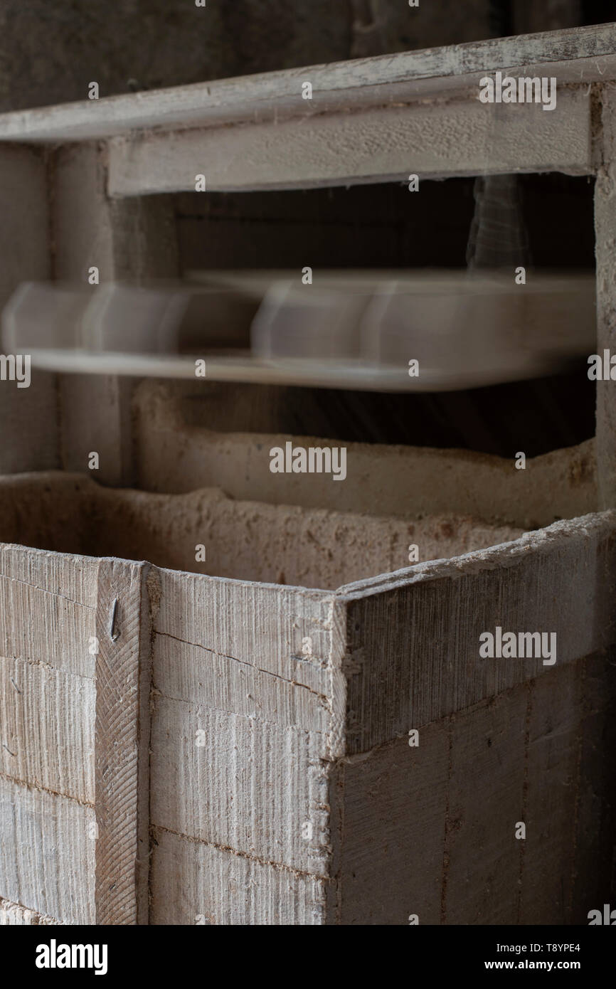 An old flour mill, indoors Stock Photo - Alamy