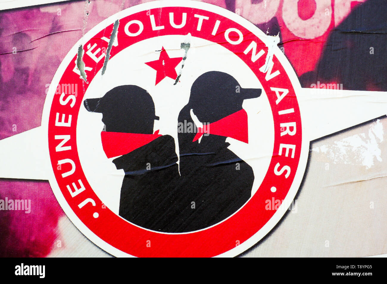 Left wing Political Poster, Lyon, France Stock Photo - Alamy