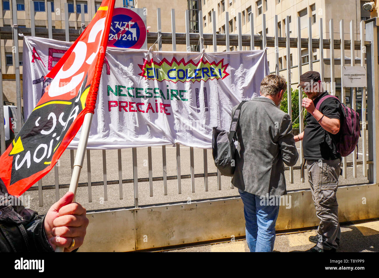 Disabled children educators protest against working conditions, Lyon ...