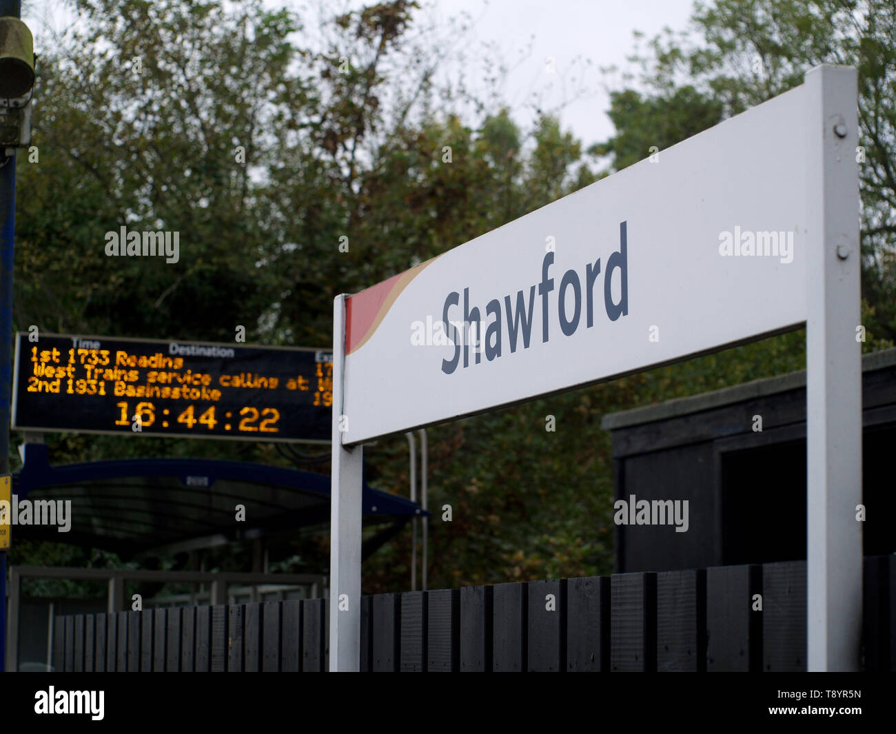 Signage at Shawford Railway Station,Hampshire, England, UK Stock Photo ...