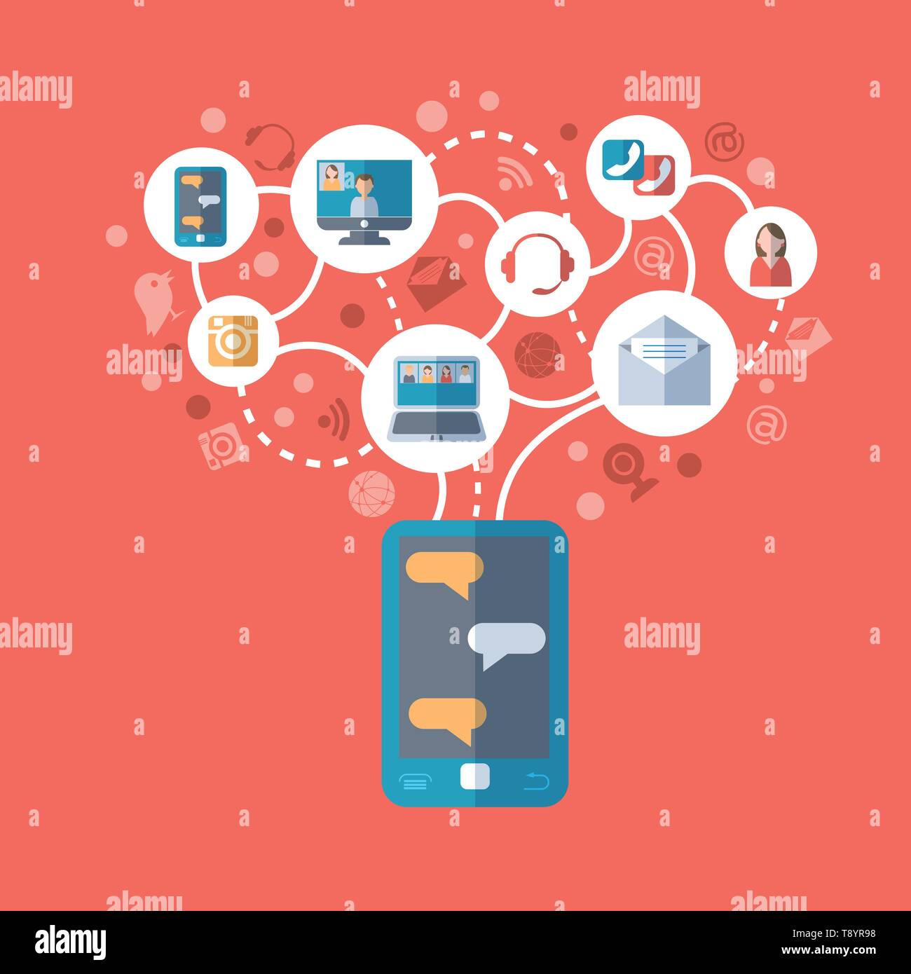 Internet and social network concept Vector Stock Vector Image & Art - Alamy