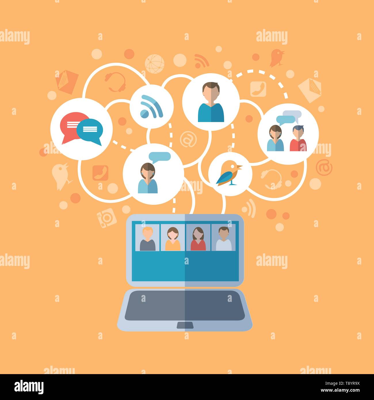 Internet and social network concept Vector Stock Vector Image & Art - Alamy