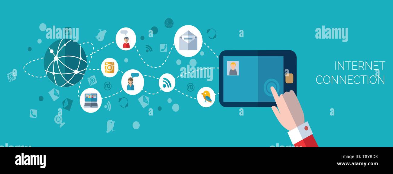 Internet and social network concept Vector Stock Vector Image & Art - Alamy
