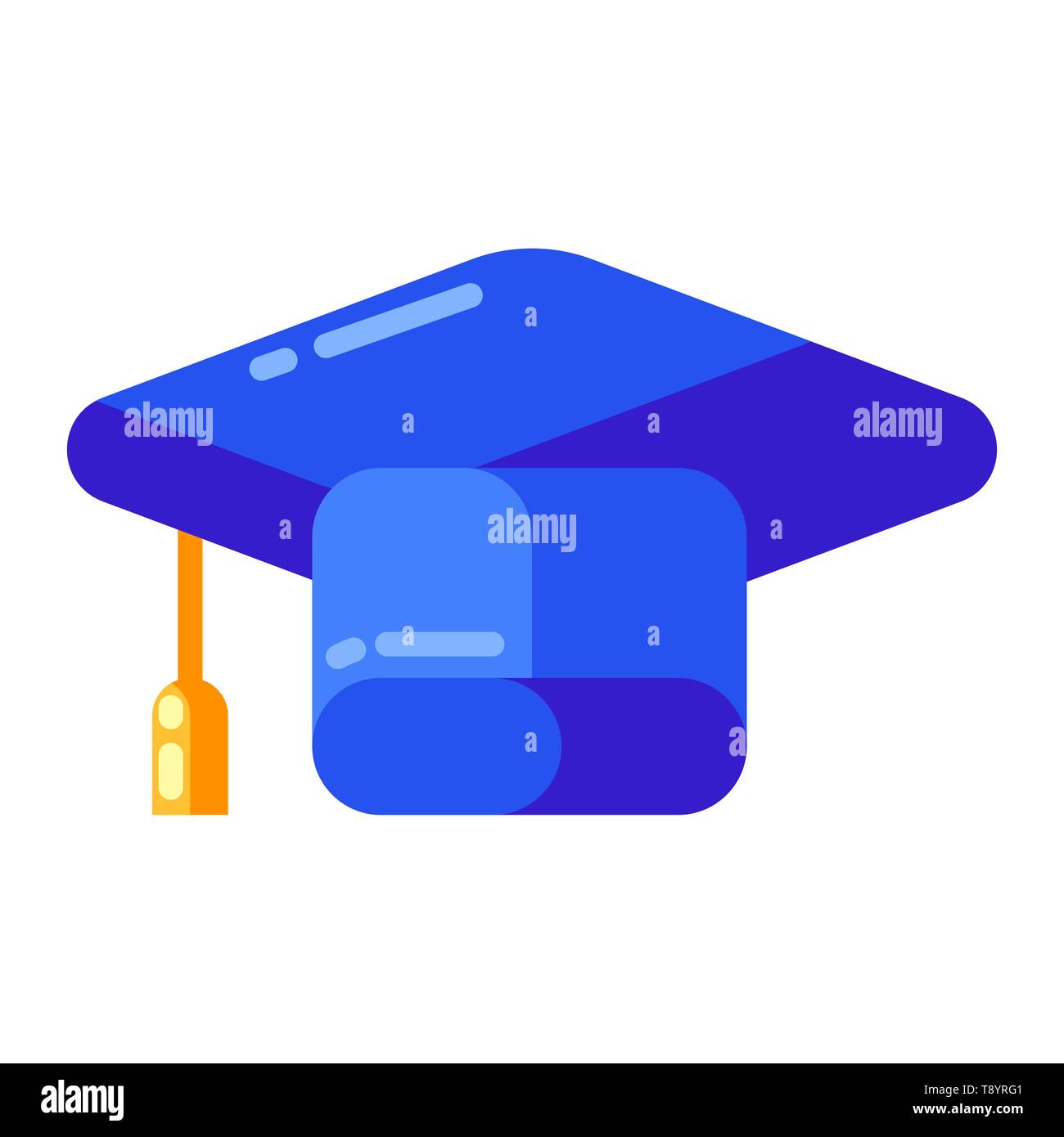 Graduation cap blue Stock Vector Images - Alamy