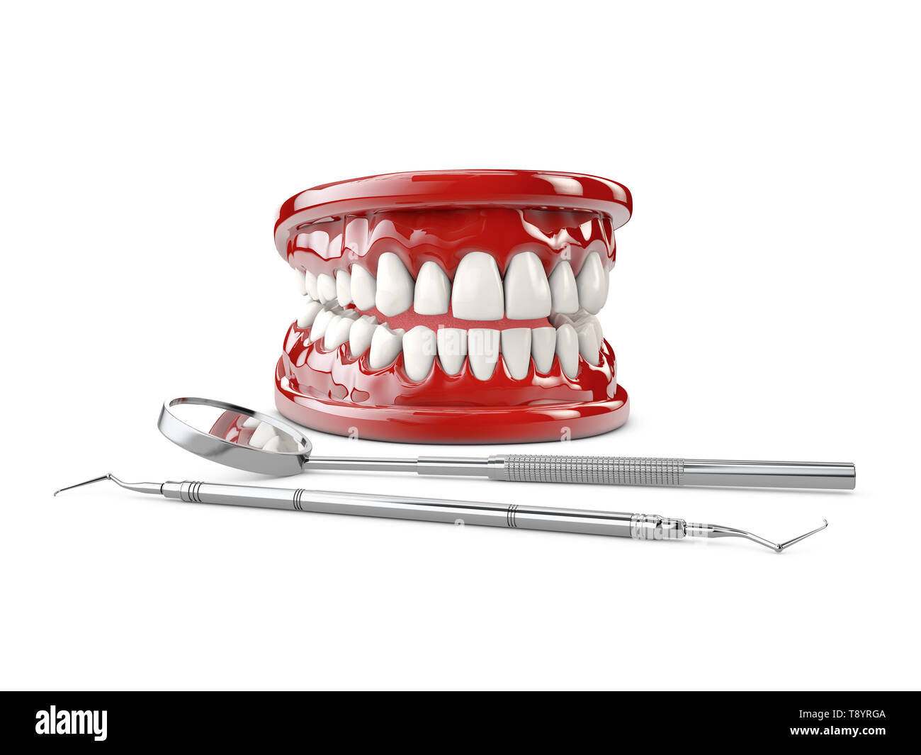 White healthy perfect teeth plastic model, Dental health 3d ...