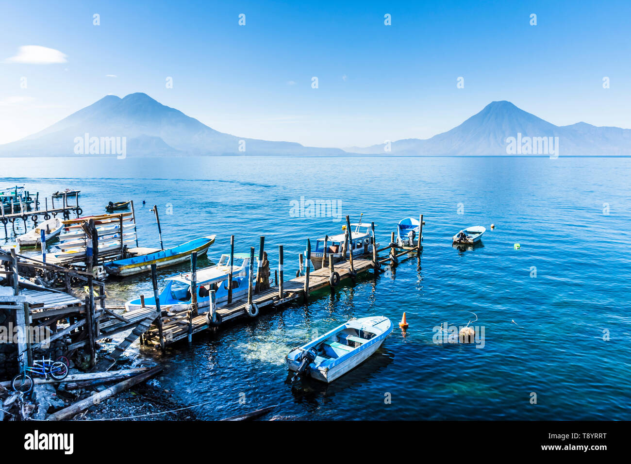 Panajachel, Lake Atitlan, Guatemala - December 23, 2018: Boats ...