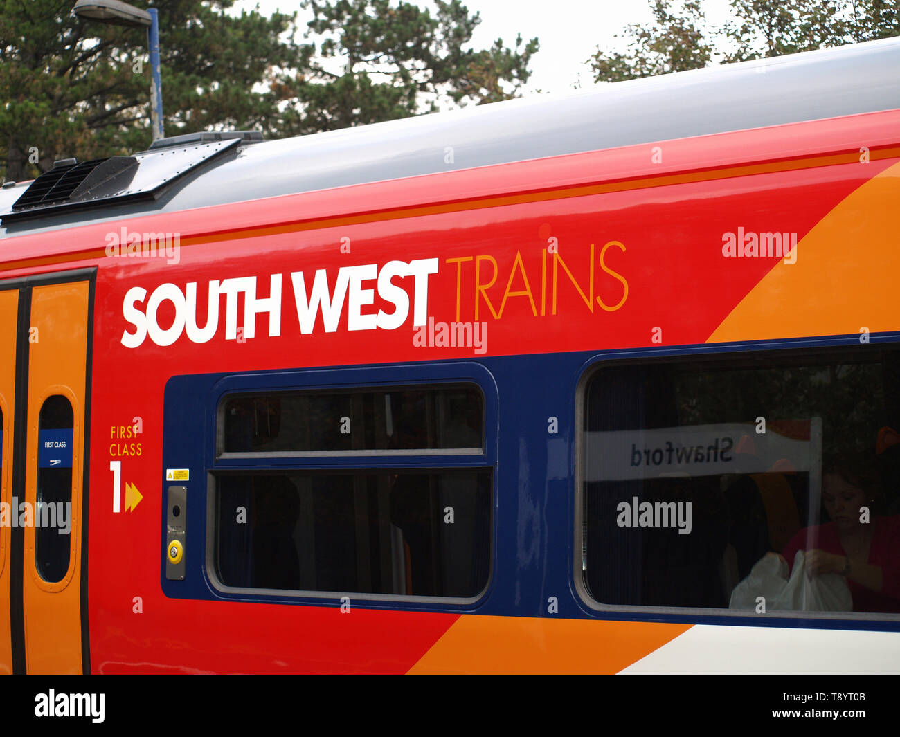 South West Trains carriages at Shawford Railway Station,Hampshire ...