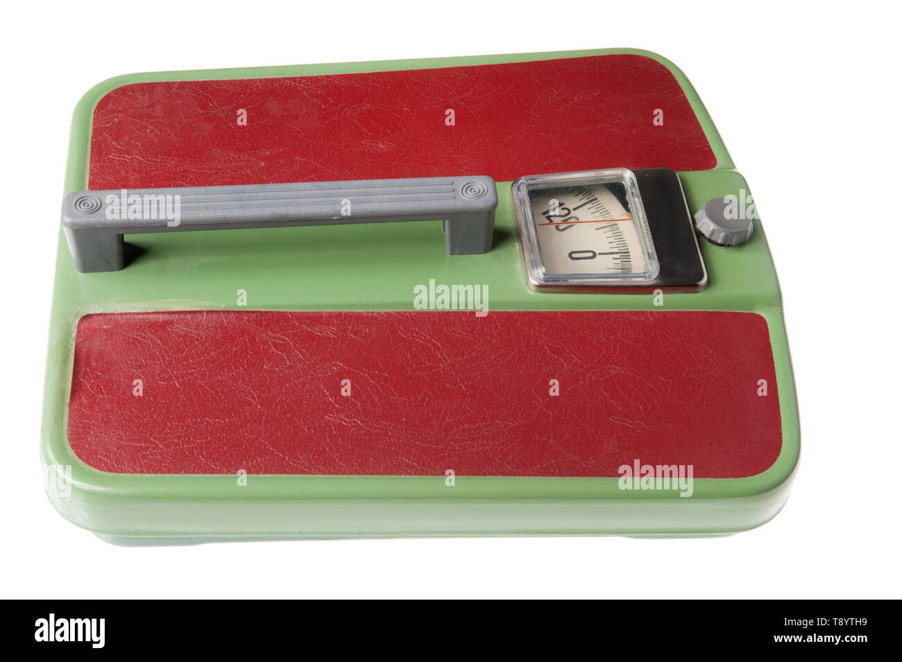 old floor scales with handle isolated on white background Stock Photo ...