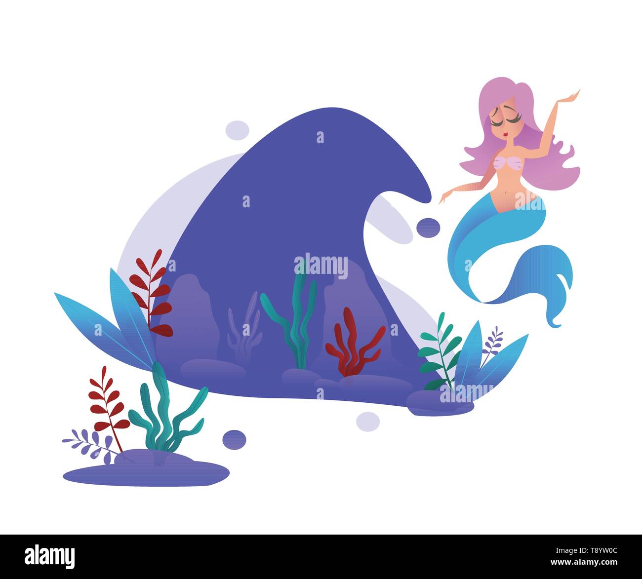 Mermaid cartoon hi-res stock photography and images - Alamy