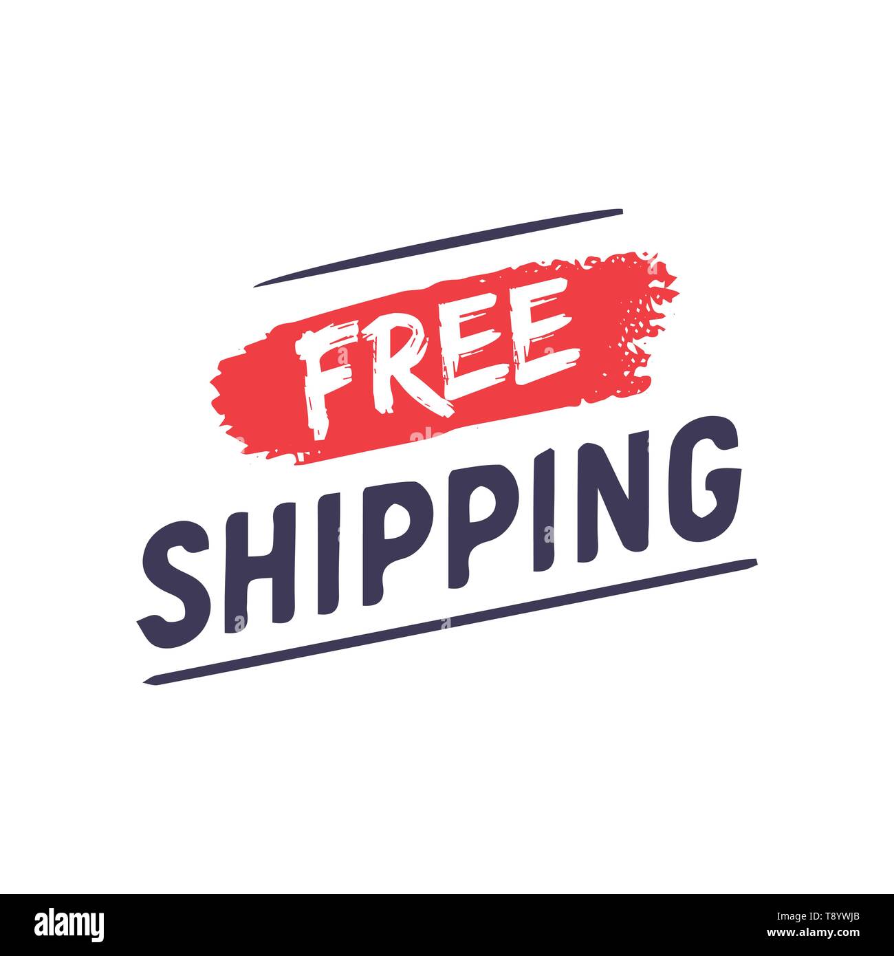 Free Shipping paint brush stroke Abstract Vector Stock Vector Image ...