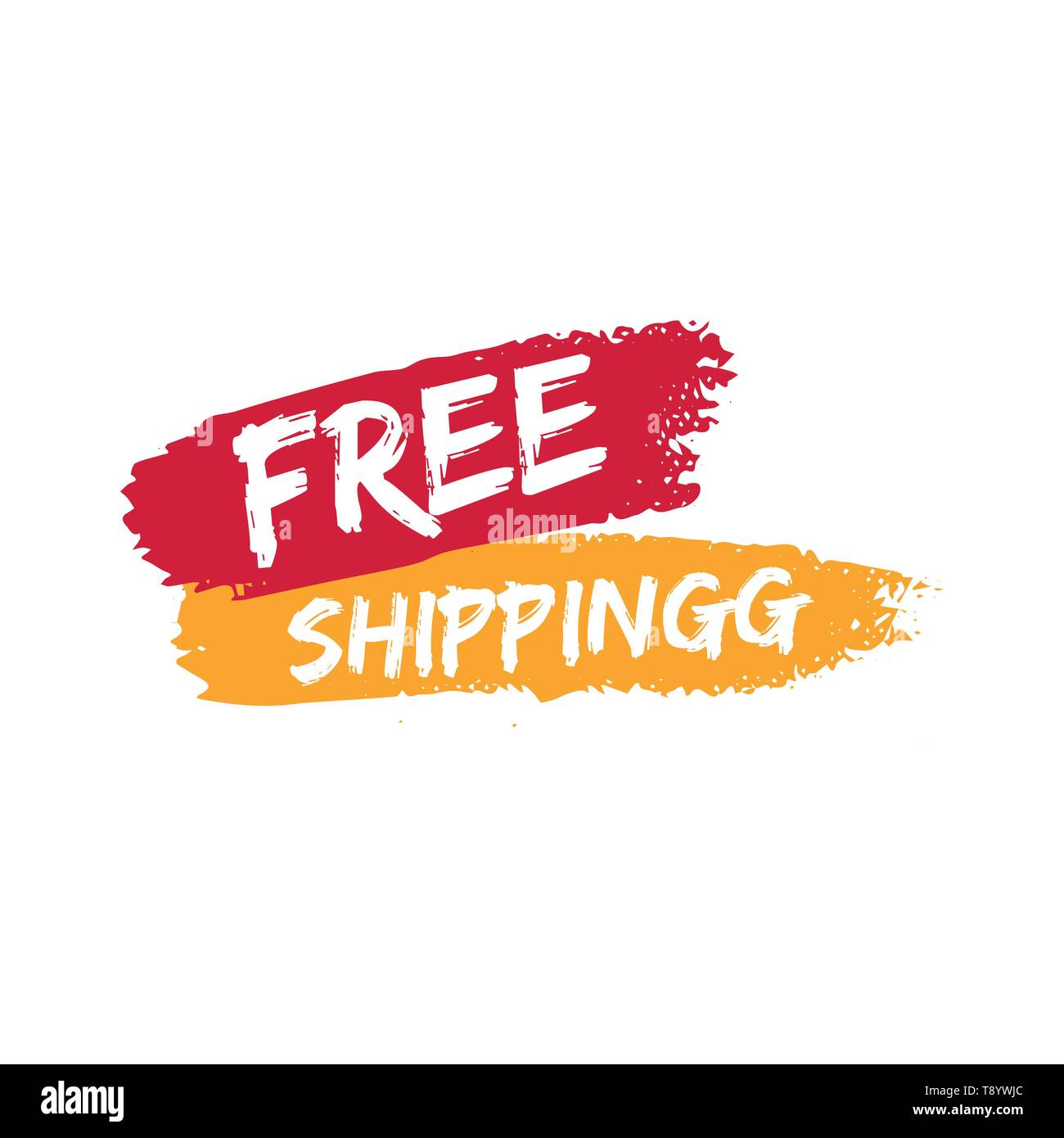 Free Shipping paint brush stroke Abstract Vector Stock Vector Image ...