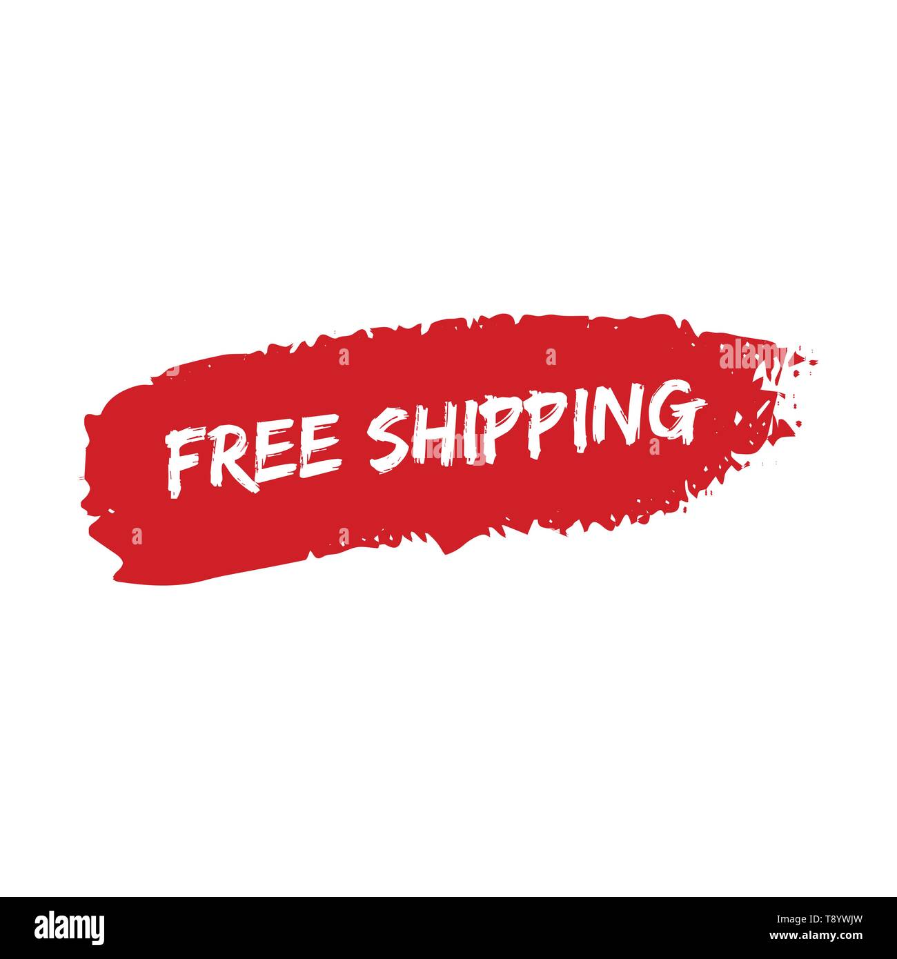 Free Shipping paint brush stroke Abstract Vector Stock Vector Image ...