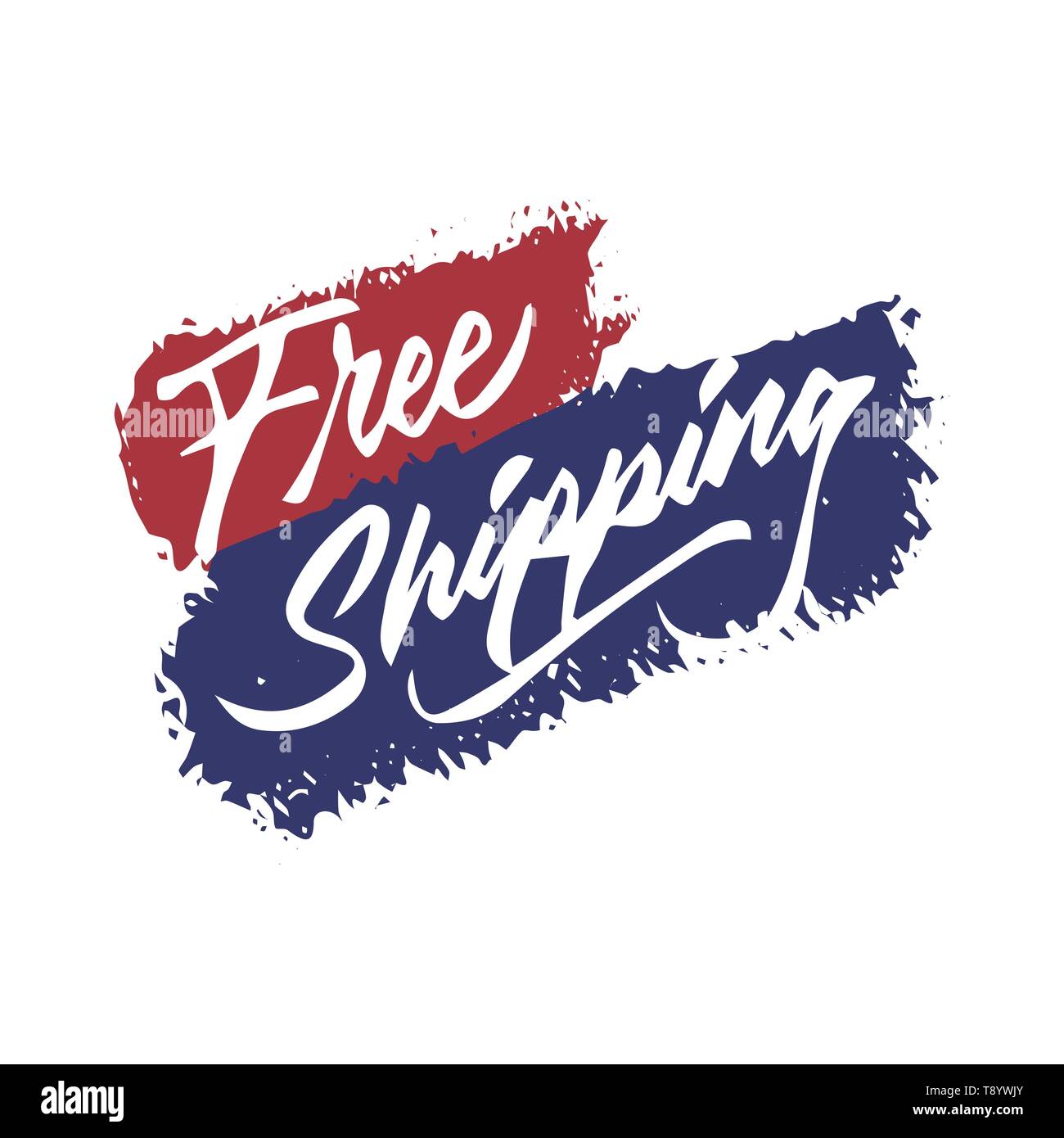 Free Shipping paint brush stroke Abstract Vector Stock Vector Image ...
