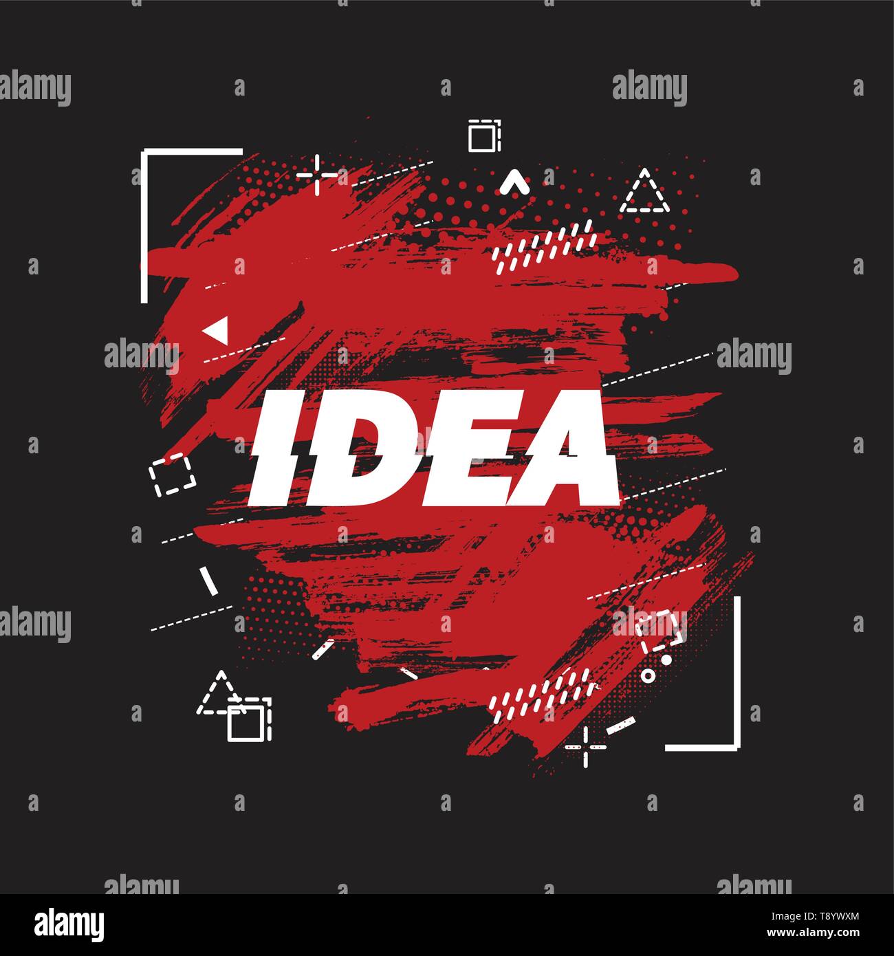 Idea sign over watercolor art brush stroke paint Vector Stock Vector ...