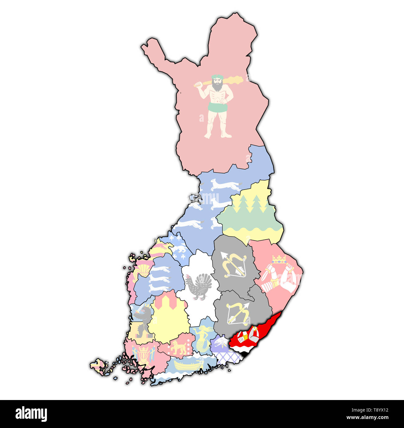 territory of South Karelia region on map of administrative divisions of ... territory of South Karelia region on map of administrative divisions of ...