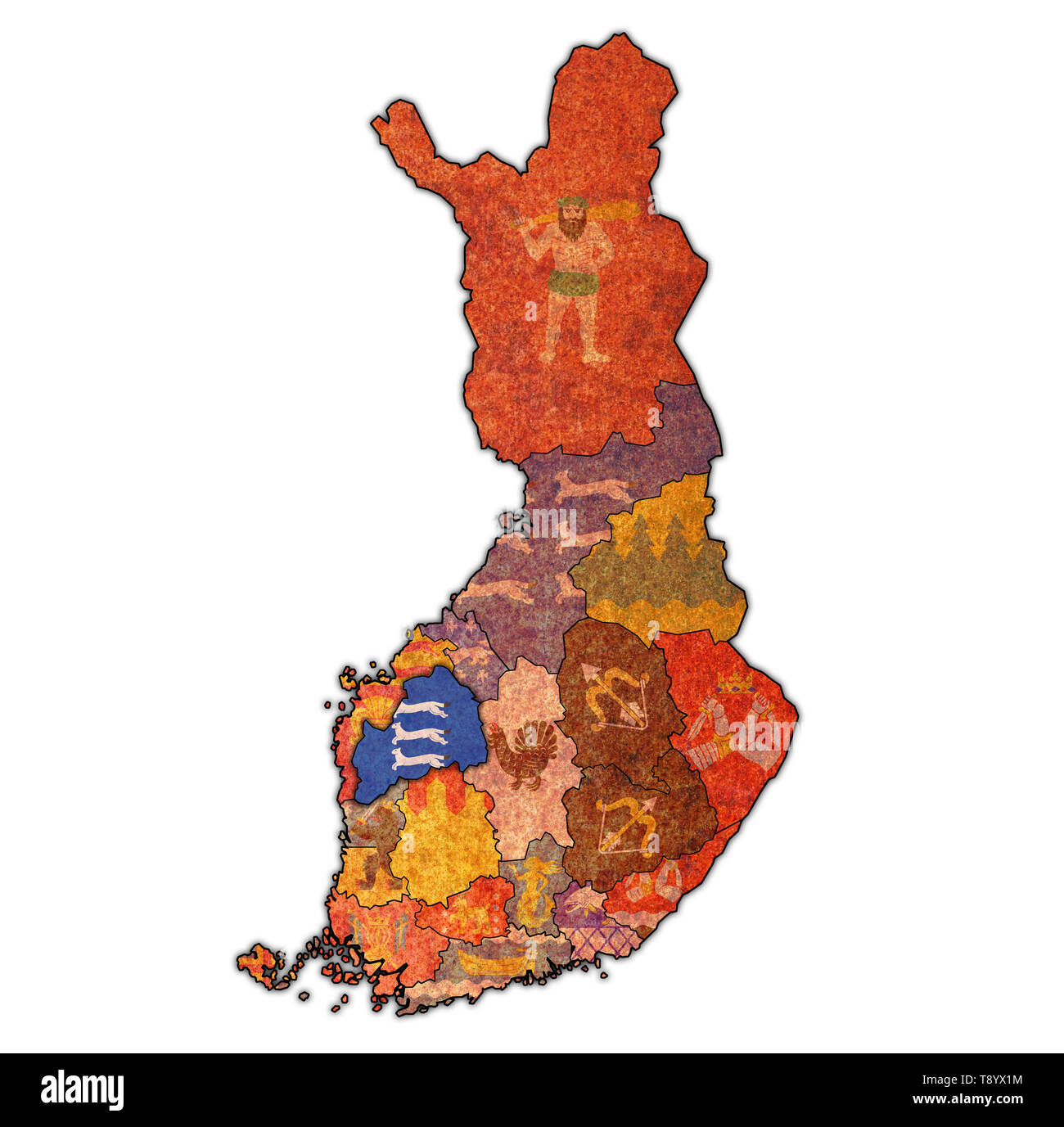 territory of Southern Ostrobothnia region on map of administrative ...