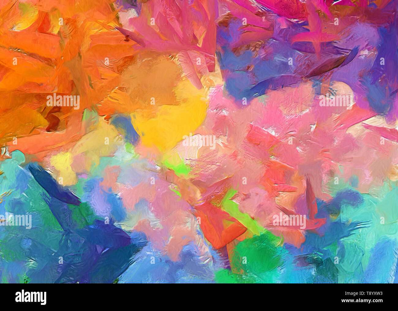 Digital art abstract pattern. Hand drawing modern style art print ...