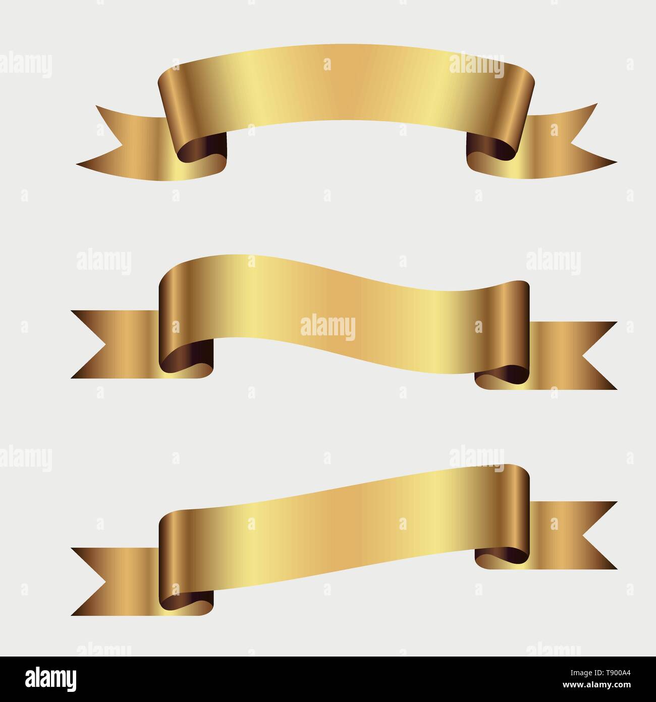 Collection of ribbons on white background vector illustration Stock ...