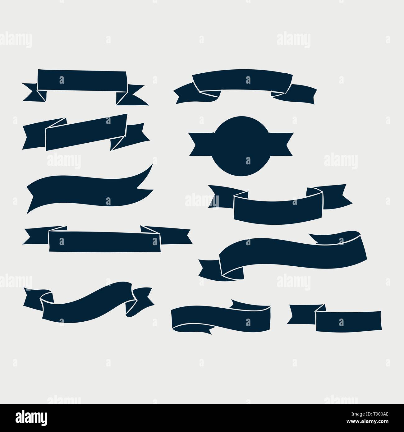 Collection of ribbons on white background vector illustration Stock ...