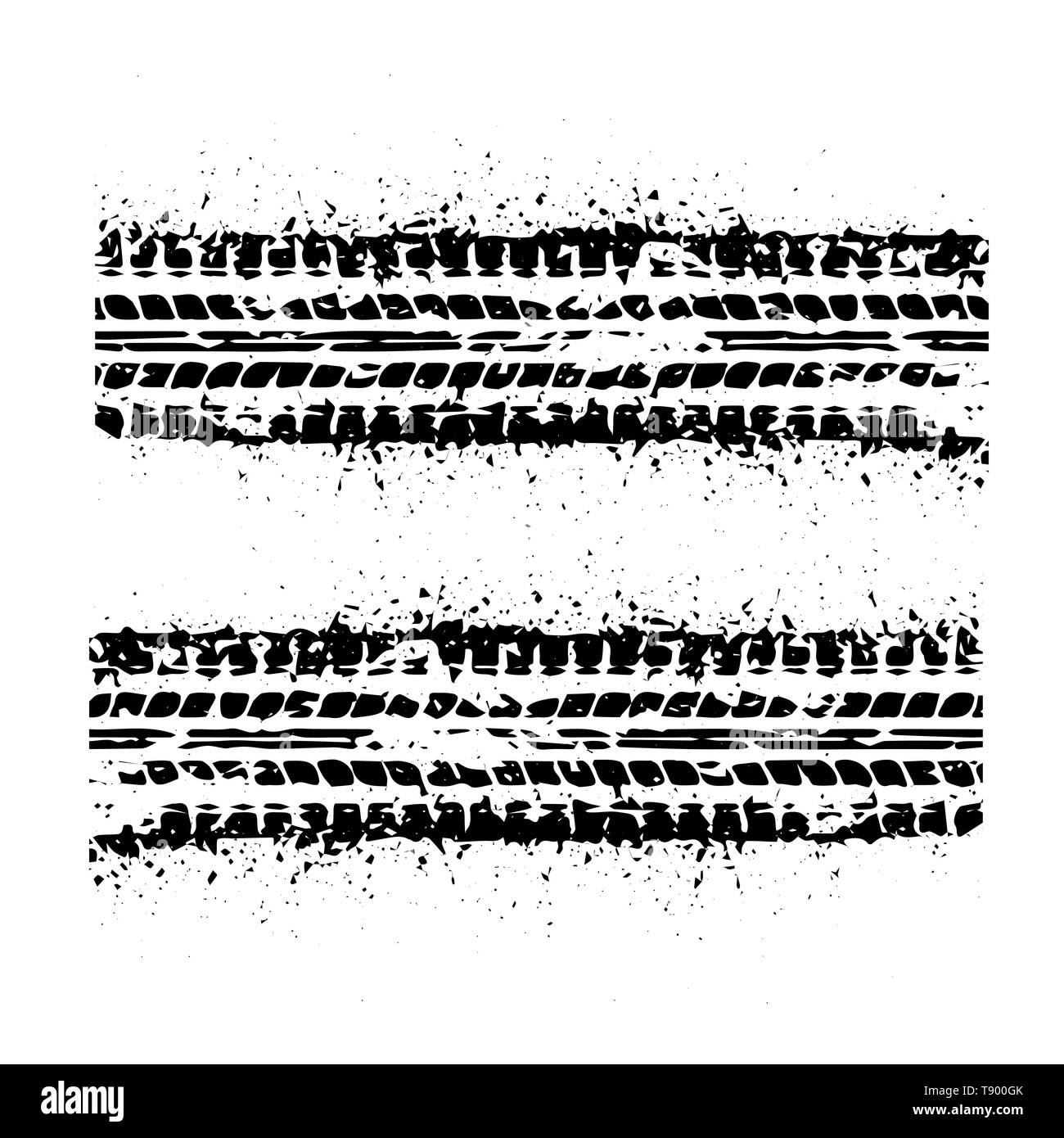 Grunge black tire track with background vector illustration Stock ...