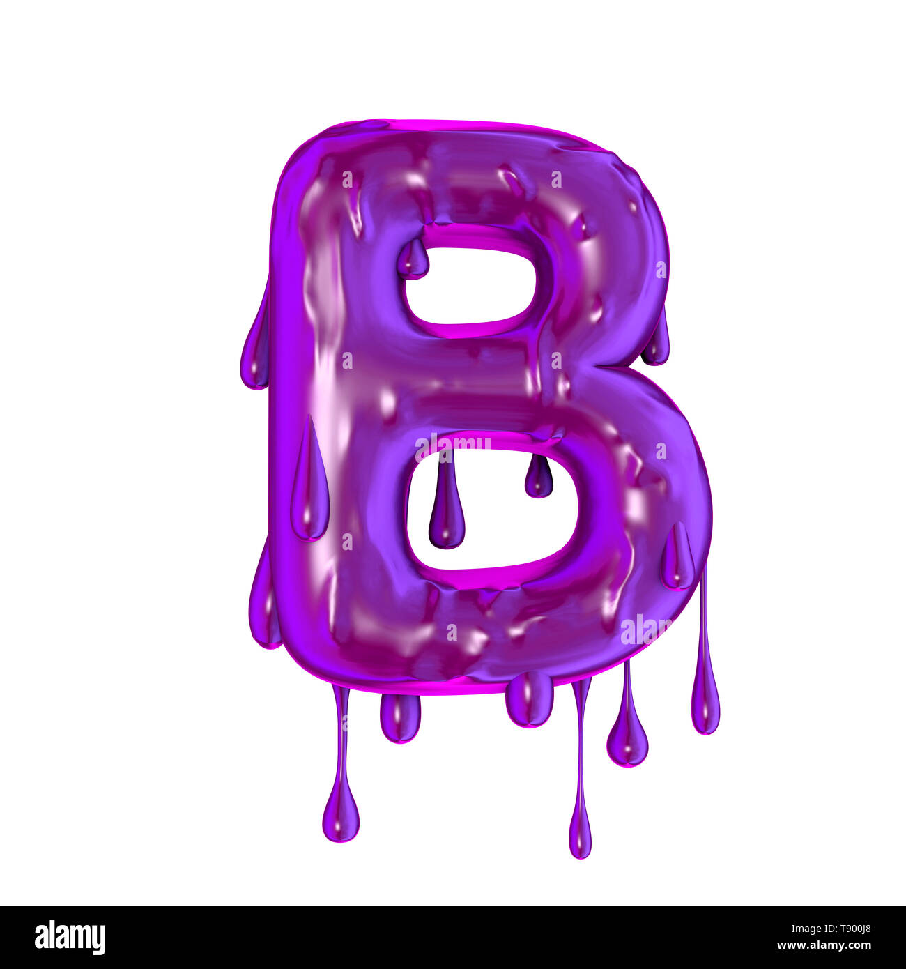 The Letter B In Purple
