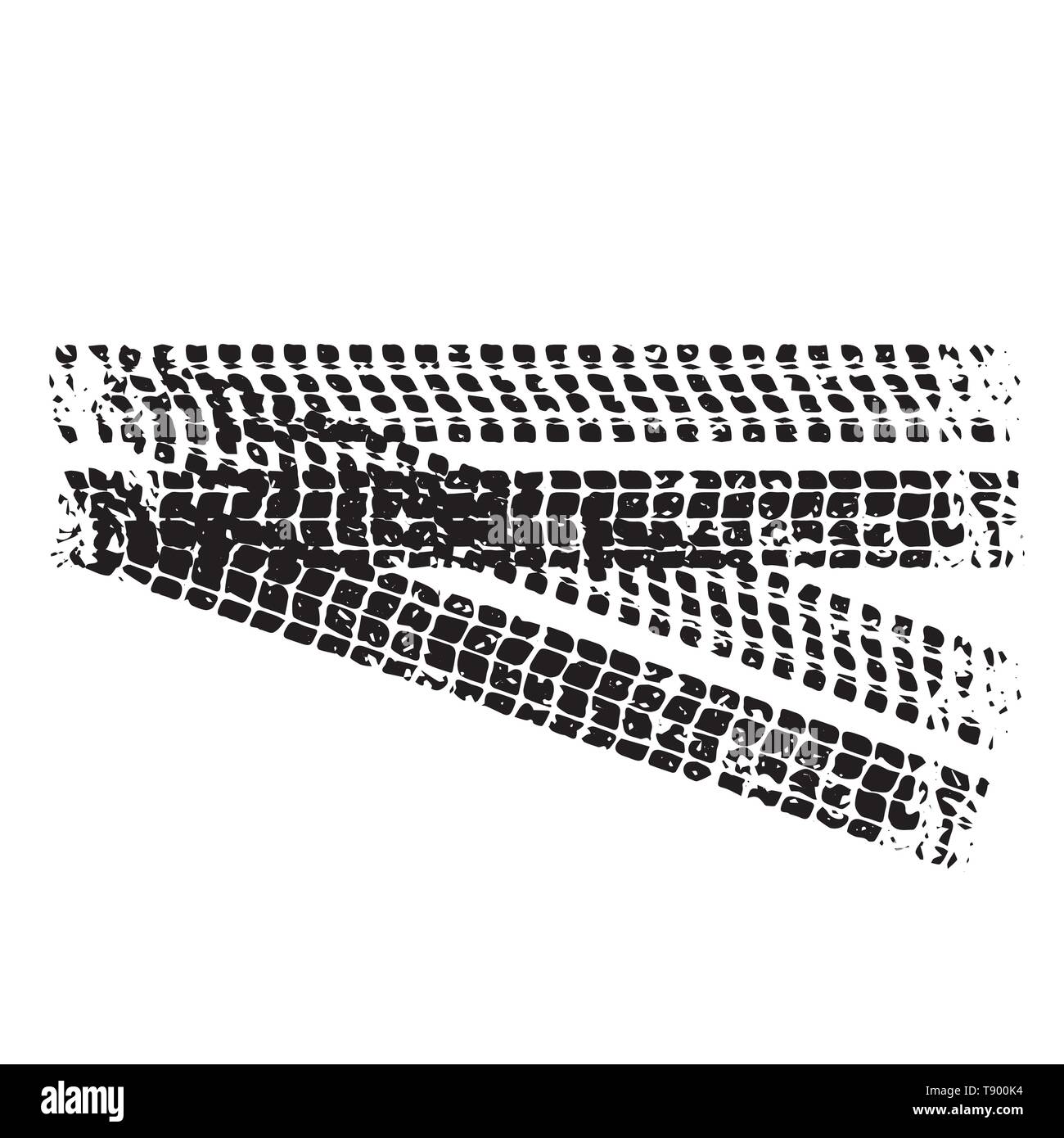 Grunge black tire track with background vector illustration Stock ...