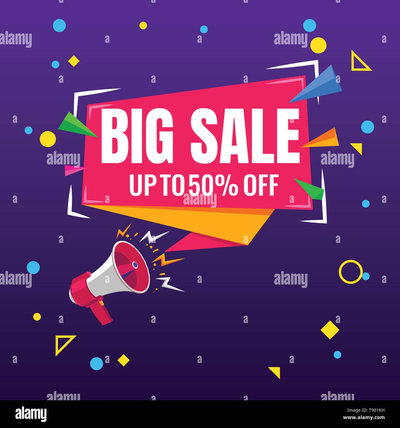 Big sale banner. Limited time for special offer and discounts, bright ...