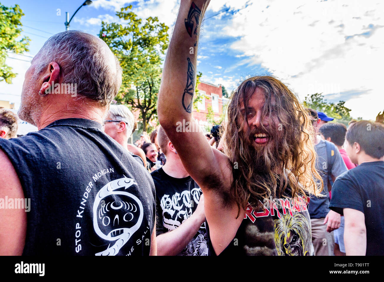 Punk rock fans at Khatsahlano Street Festival, Vancouver Stock Photo ...