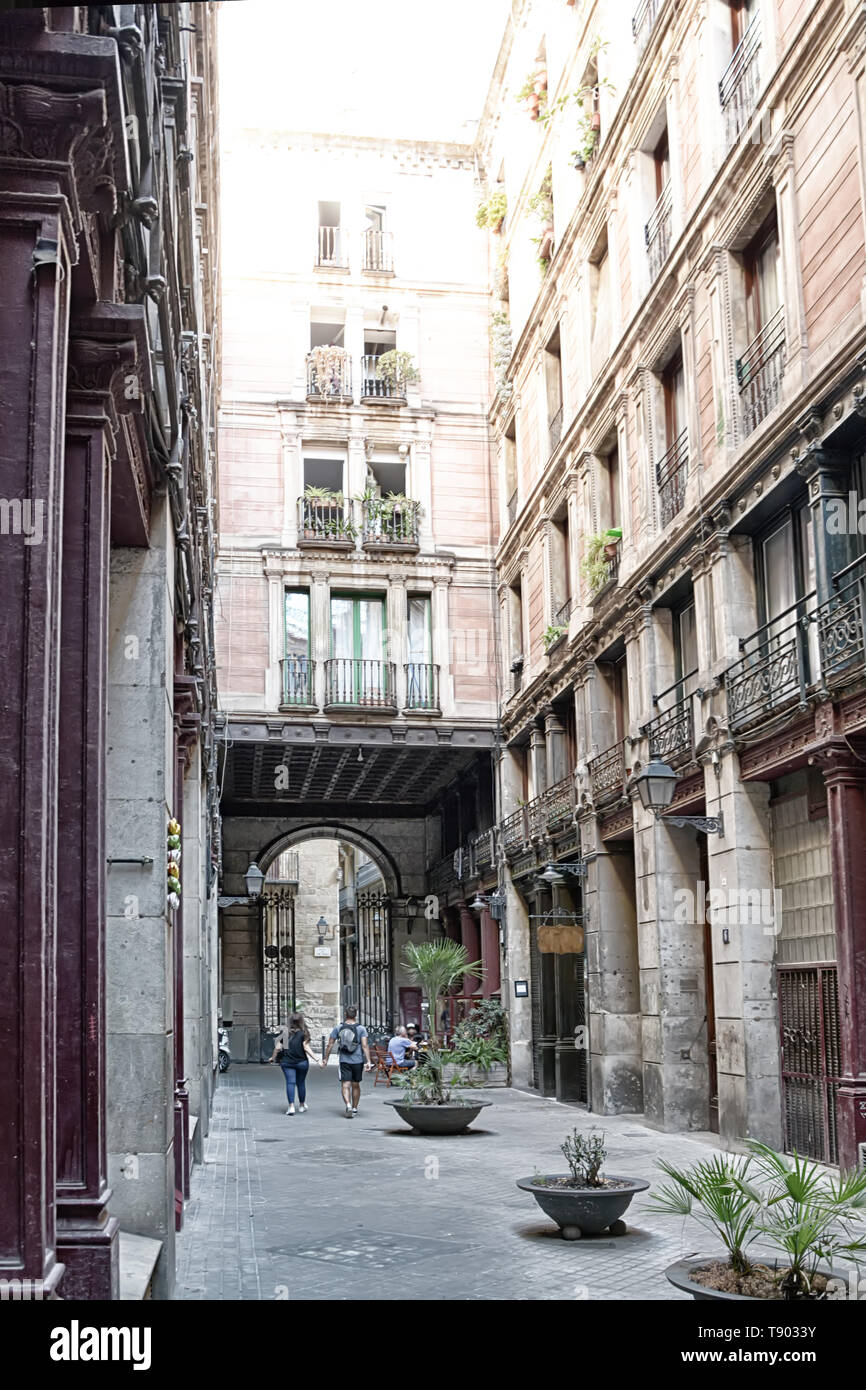 Narrow street in old city Stock Photo - Alamy