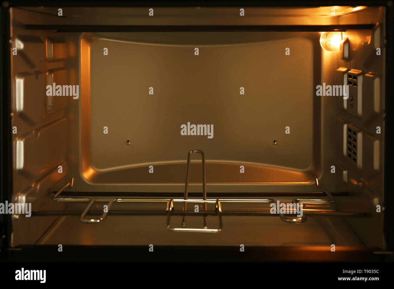 Inside view of modern electric oven Stock Photo - Alamy