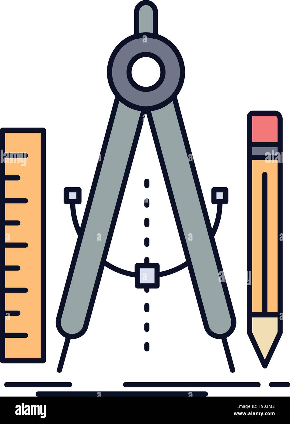 Compass math tool Stock Vector Images - Alamy