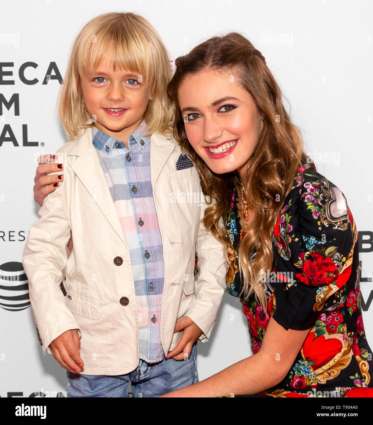 New York, NY - April 27, 2019: Nicole Elizabeth Berger and Bodhi Palmer ...