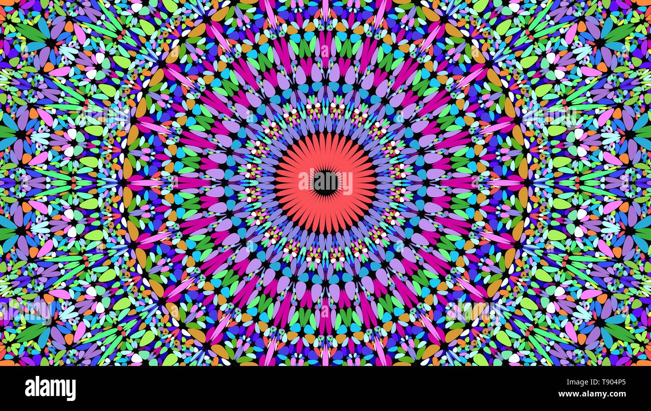 Colorful abstract flower mosaic mandala wallpaper - vector illustration ...