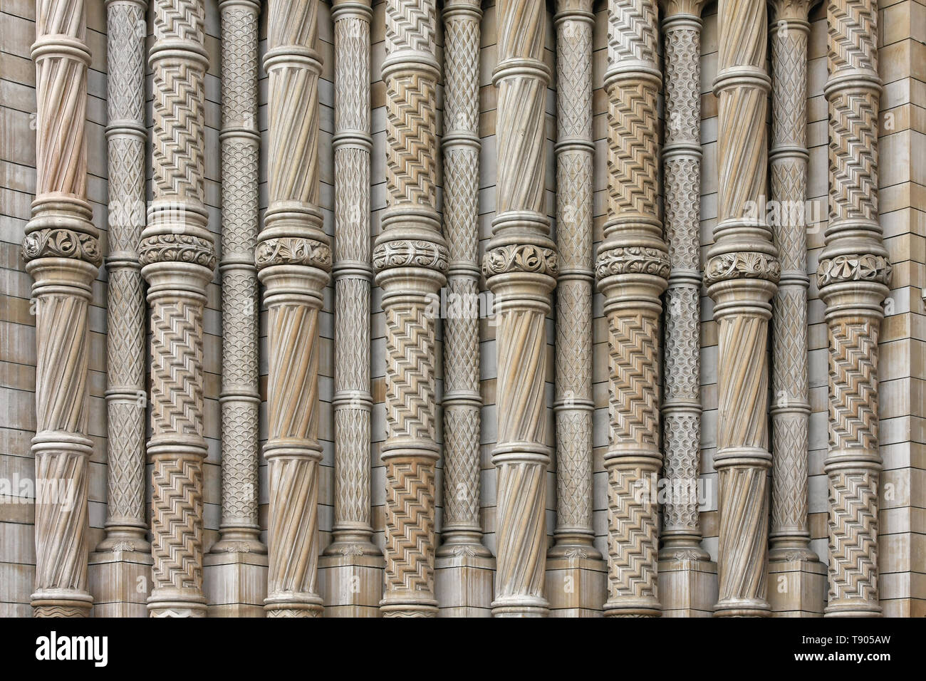 Columns Facade at History Museum Building in London Stock Photo - Alamy