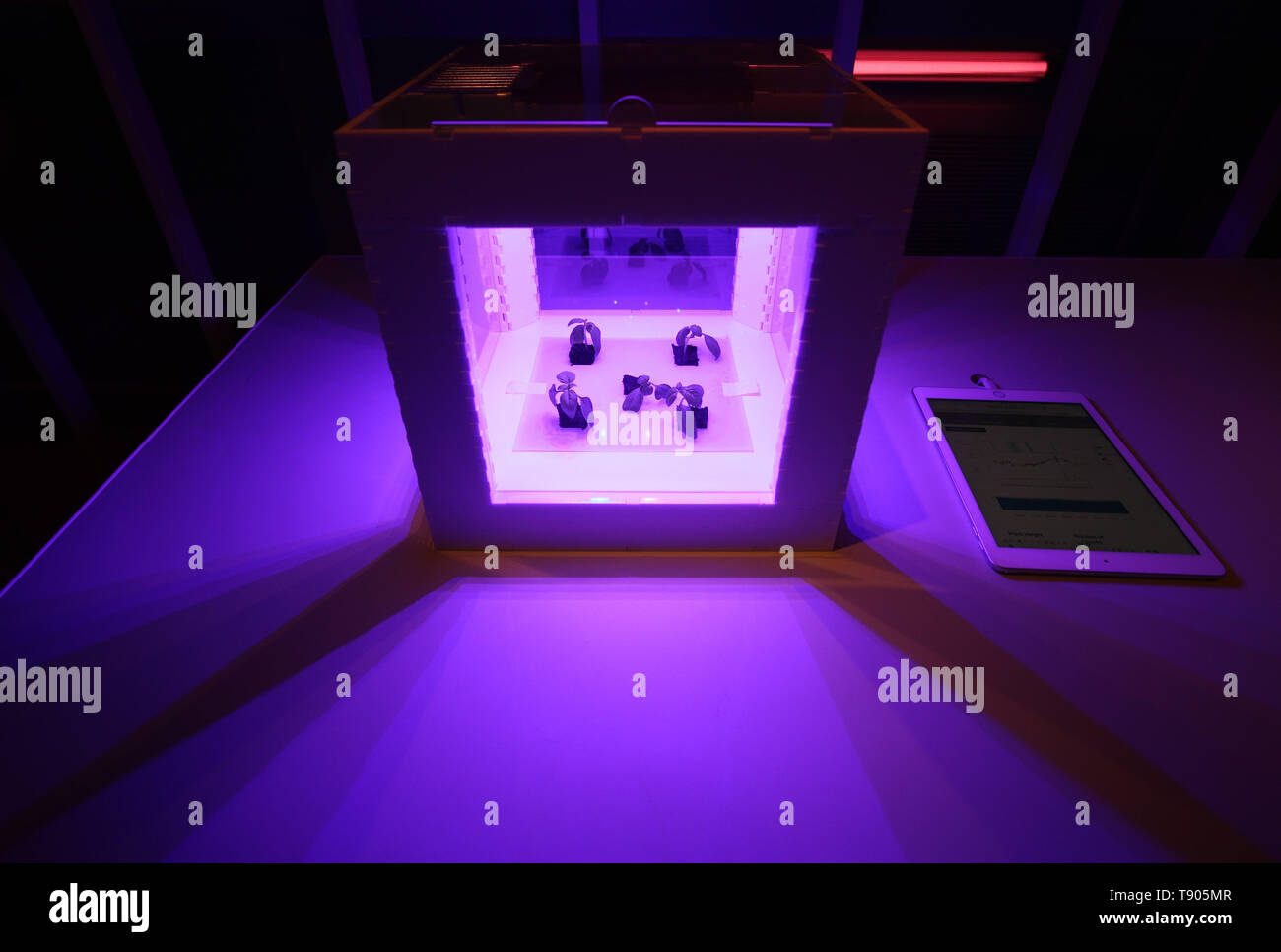 A personal food computer by OpenAg Lab MIT, USA, using robotic systems ...
