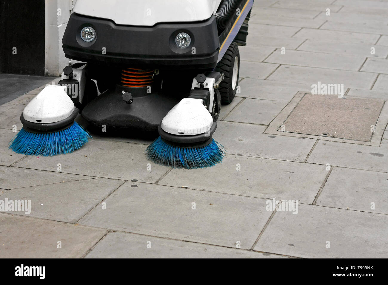 Revolving Brushes at Street Sweeper Machine Vehicle Stock Photo - Alamy