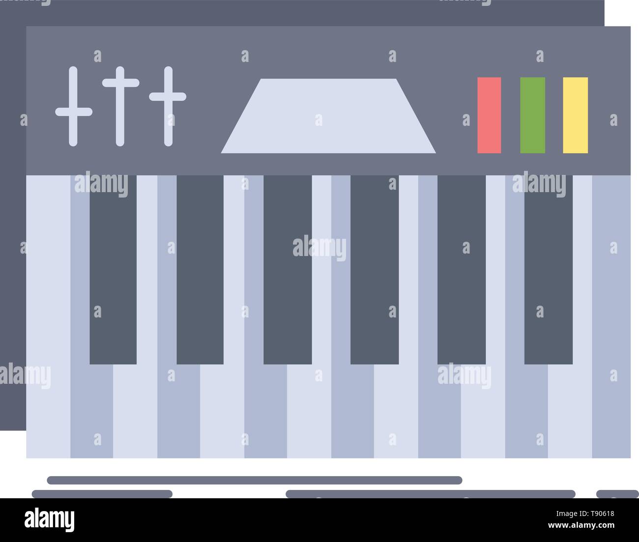 Digital piano keys Stock Vector Images - Alamy