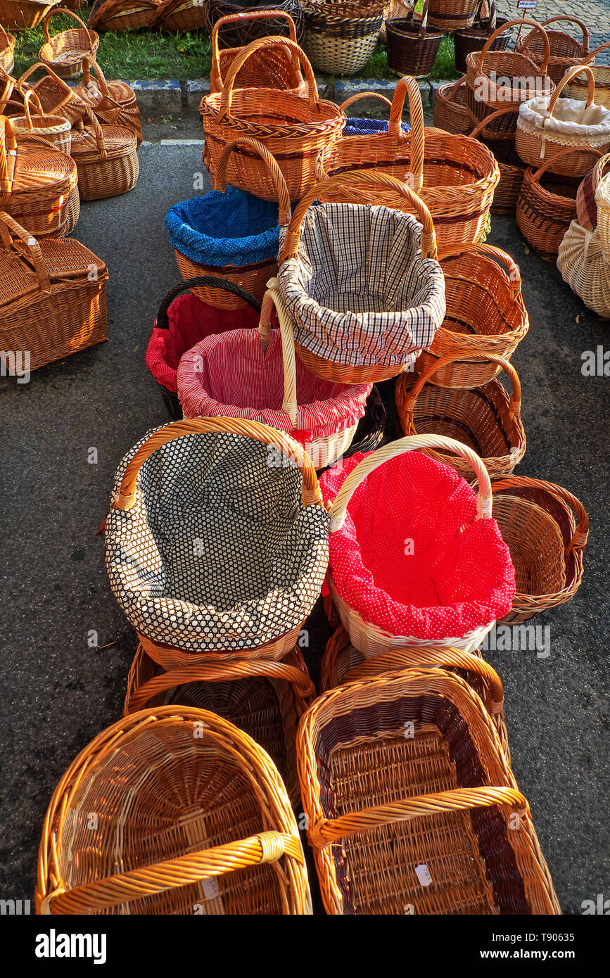 Basket sale on County Fair Stock Photo - Alamy