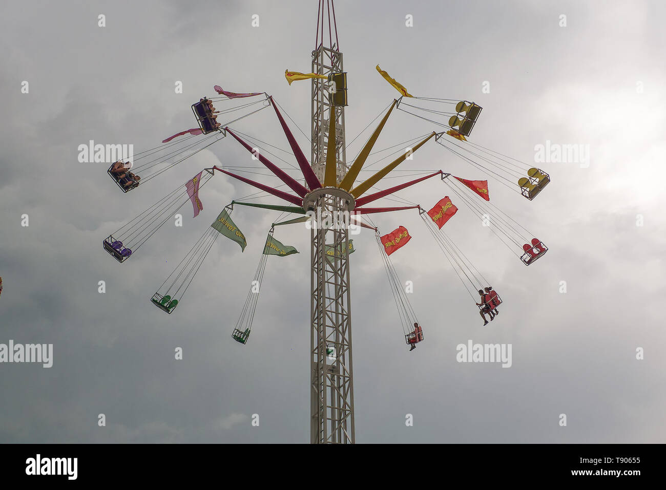 Amusement Park on County Fair Stock Photo - Alamy