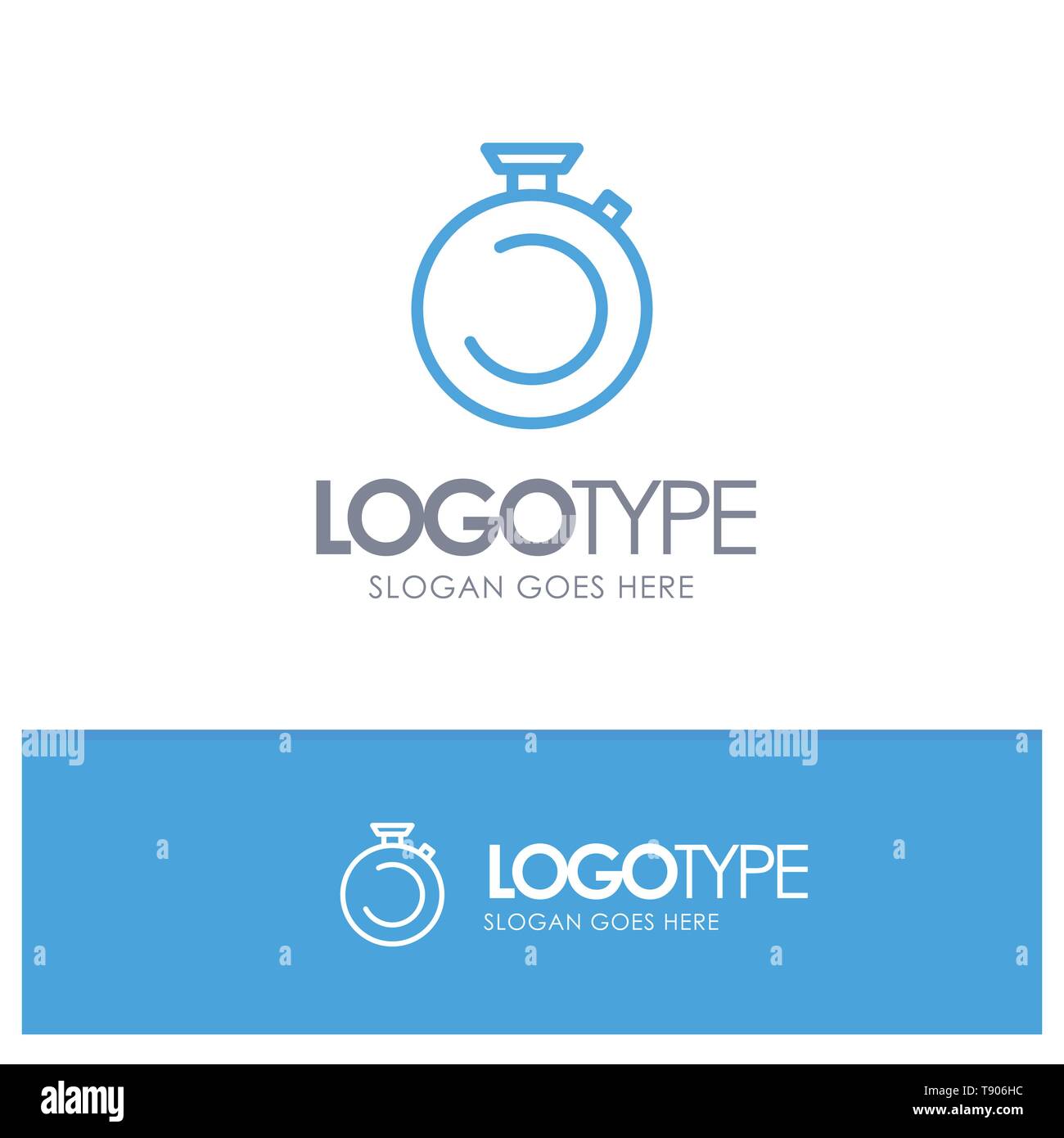 Silver and blue alarm clock Stock Vector Images - Alamy