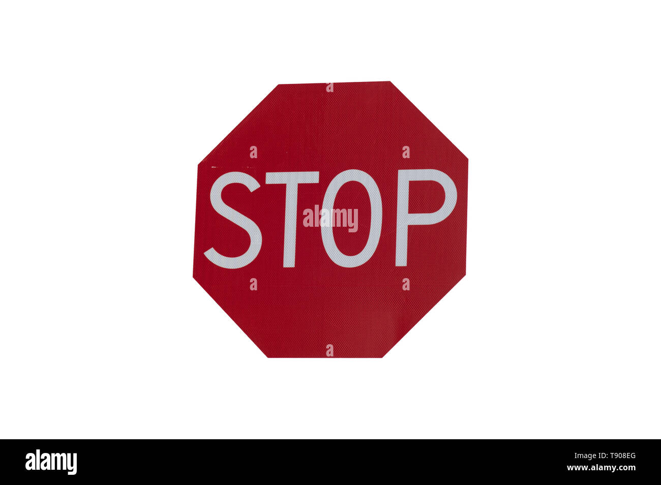 Red stop traffic sign, isolated on a white background Stock Photo - Alamy