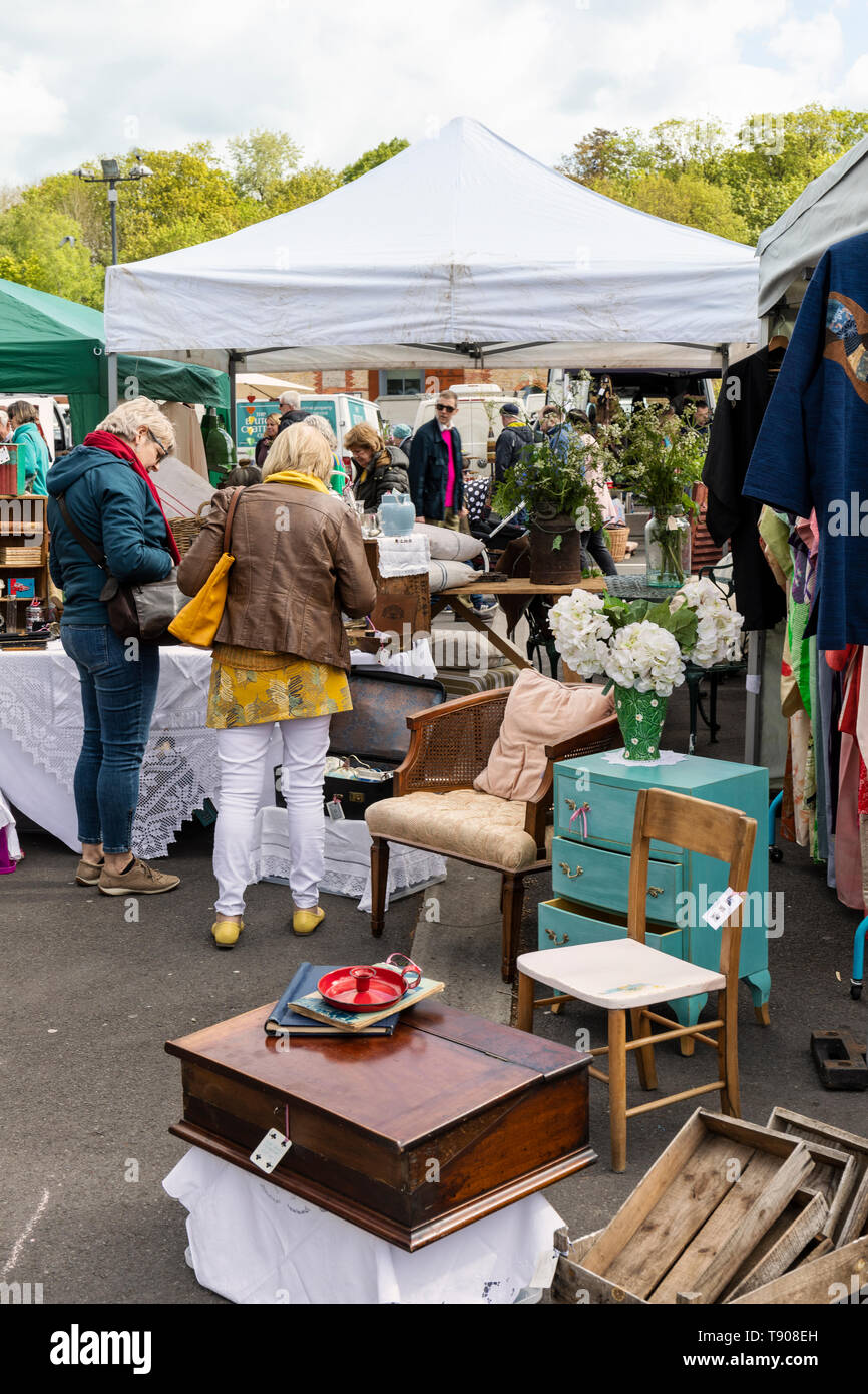 Frome Sunday Market, Frome town centre, Somerset, England, UK Stock ...